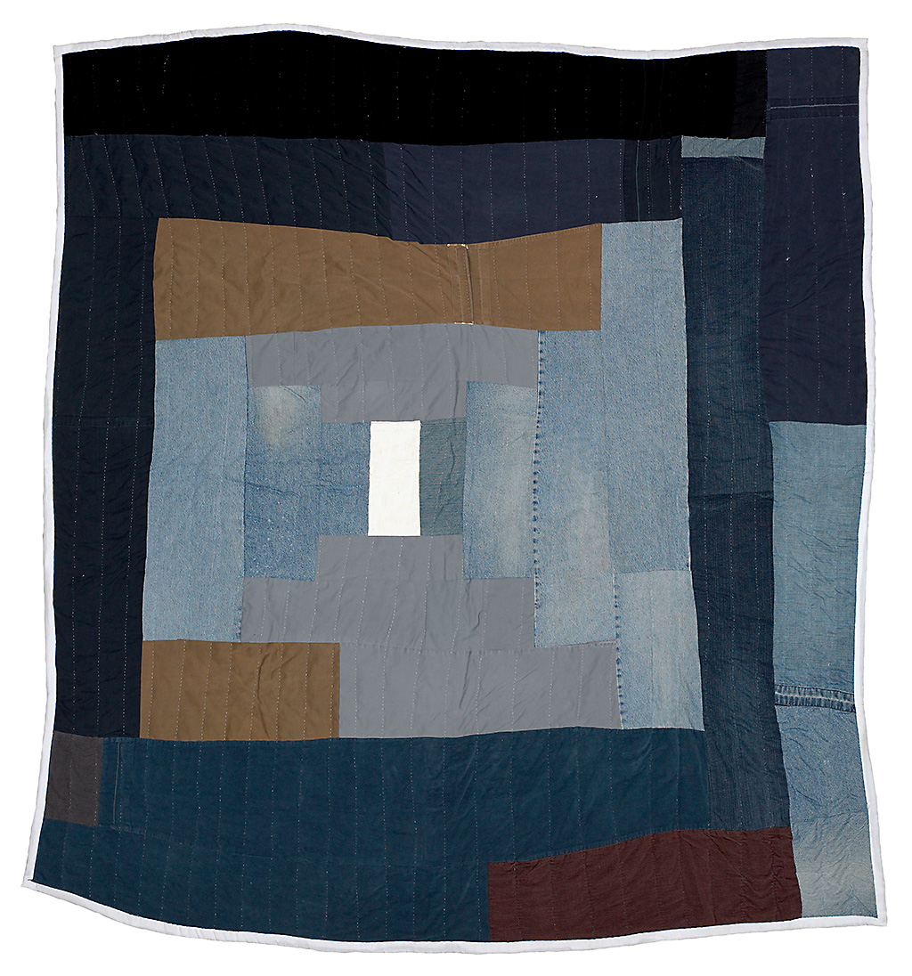 "Bricklayer" variation work-clothes quilt | Souls Grown Deep