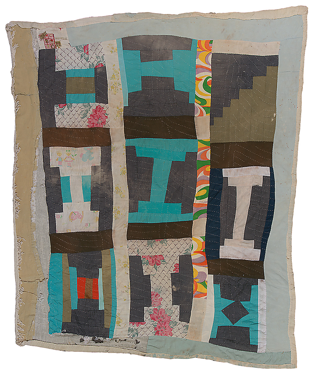 "Housetop"—nine-block "Log Cabin" variation | Souls Grown Deep