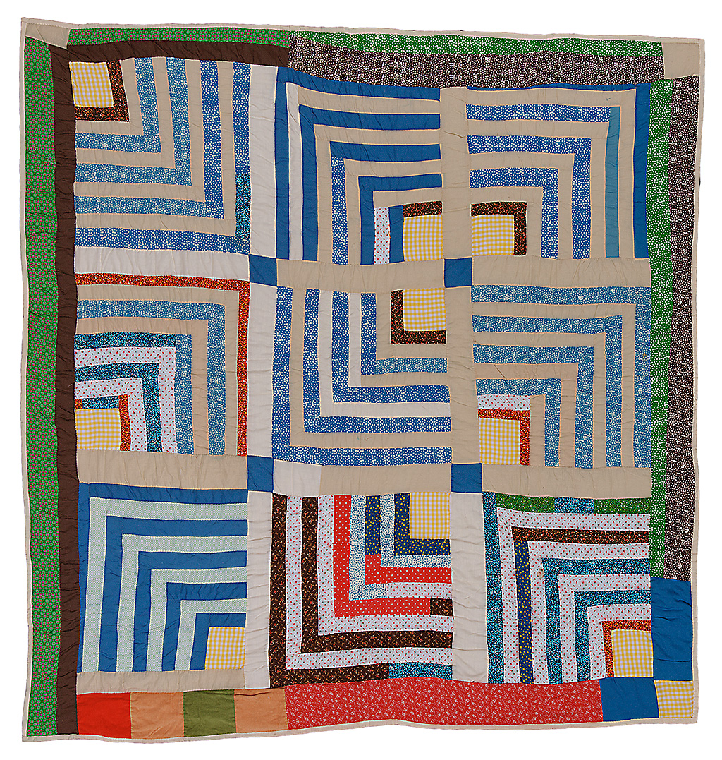 "Housetop"—nine-block "Half-Log Cabin" variation | Souls Grown Deep